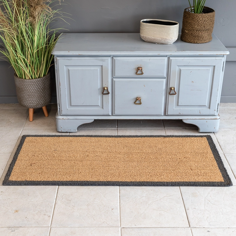 Double Doormat Charcoal Border - Creative Gardens