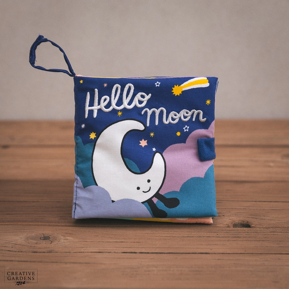 Jelly Cat Hello Moon Fabric Book - Creative Gardens
