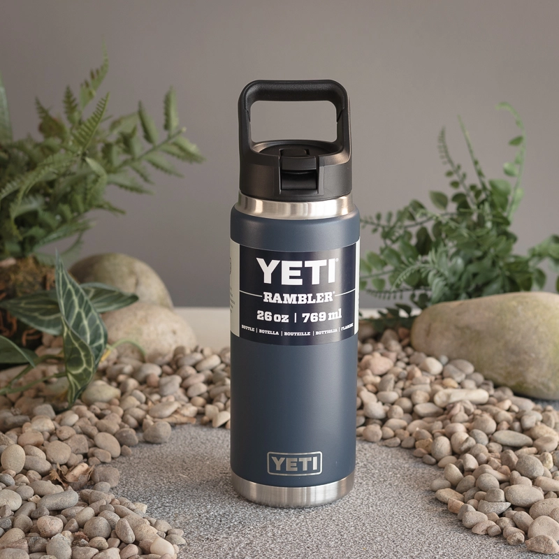 YETI Rambler 26 Oz Straw Bottle - Navy - Creative Gardens