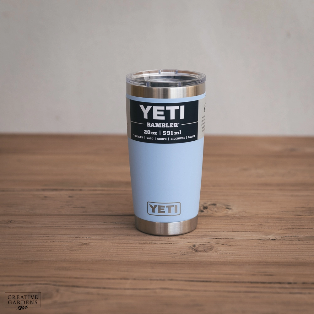 Yeti Rambler Tumbler 20oz - Big Sky Blue - Creative Gardens